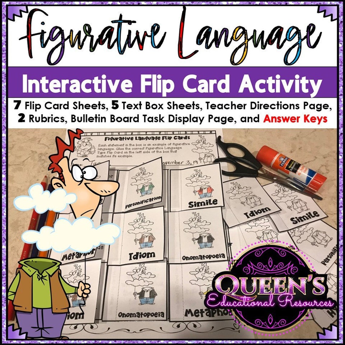 Figurative Language Interactive Activity | Worksheets | Reading ...
