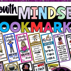 Growth Mindset Bookmarks | Booklover | Bookmarks | Positive ...