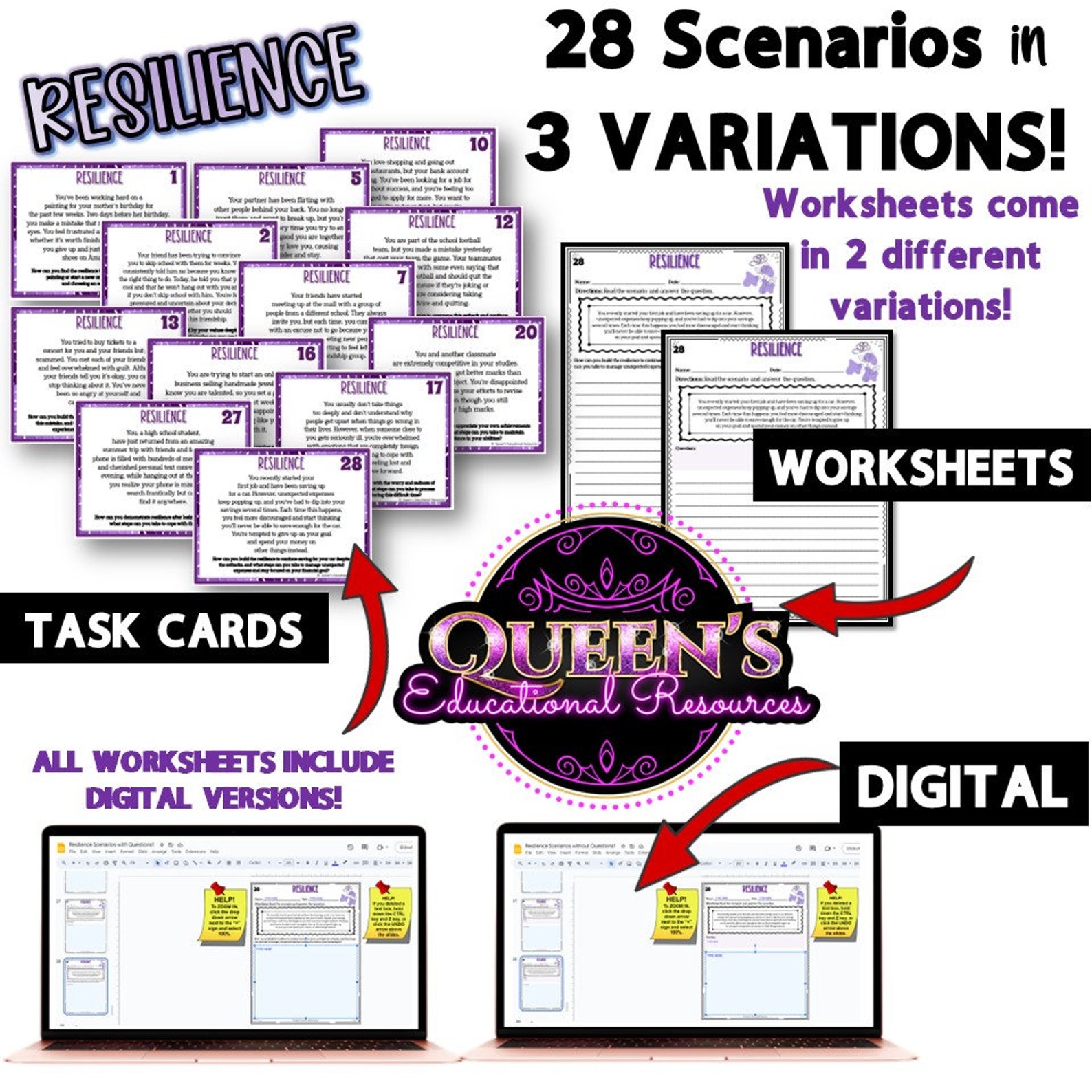 Resilience Scenarios | Resilience Worksheets | Situation Cards ...