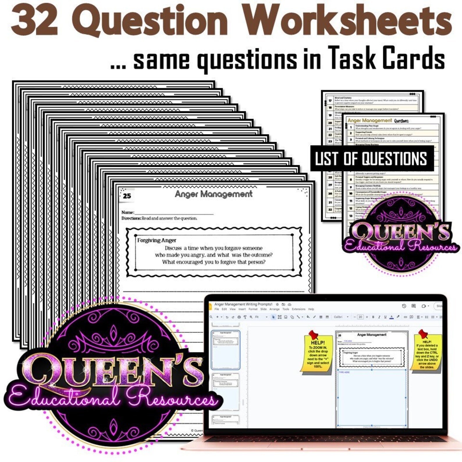 Anger Management Worksheets | Anger Management Reflection Questions ...