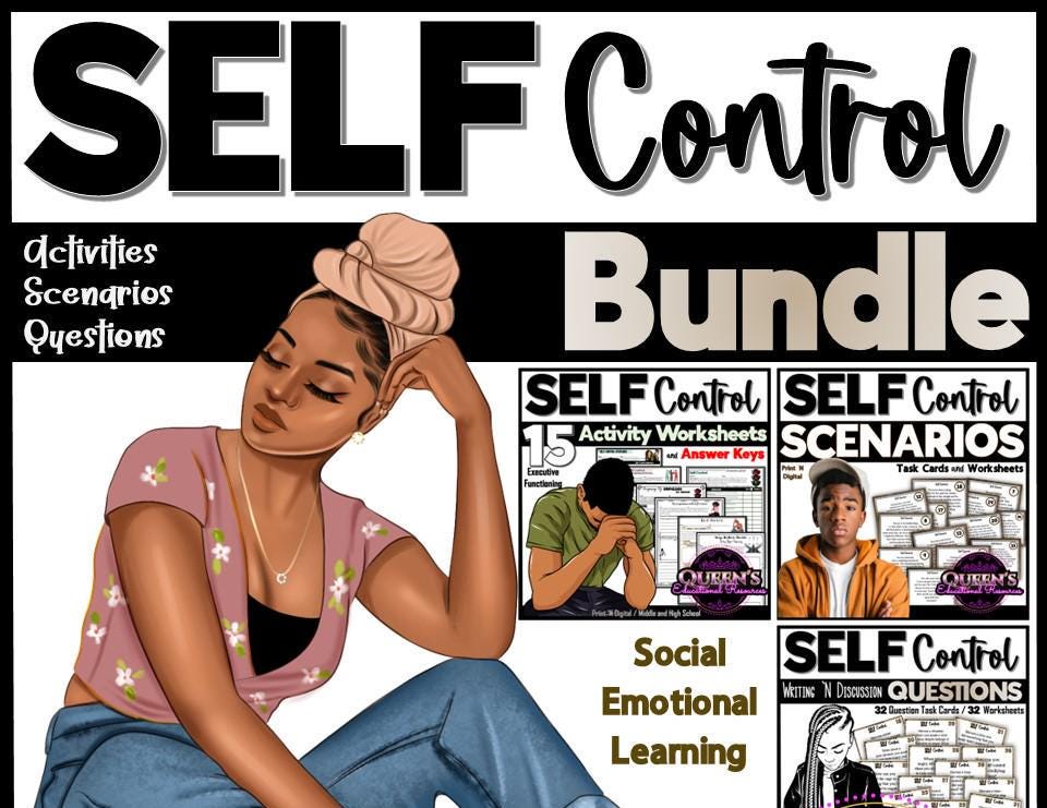 Self-control Worksheets | Self-awareness Worksheets | Self-management ...