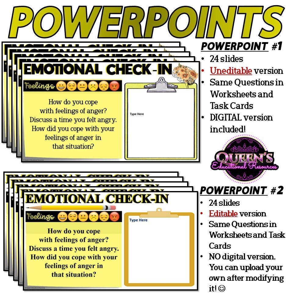 Feelings and Emotions Check-in | Emotional Regulation | Feelings ...