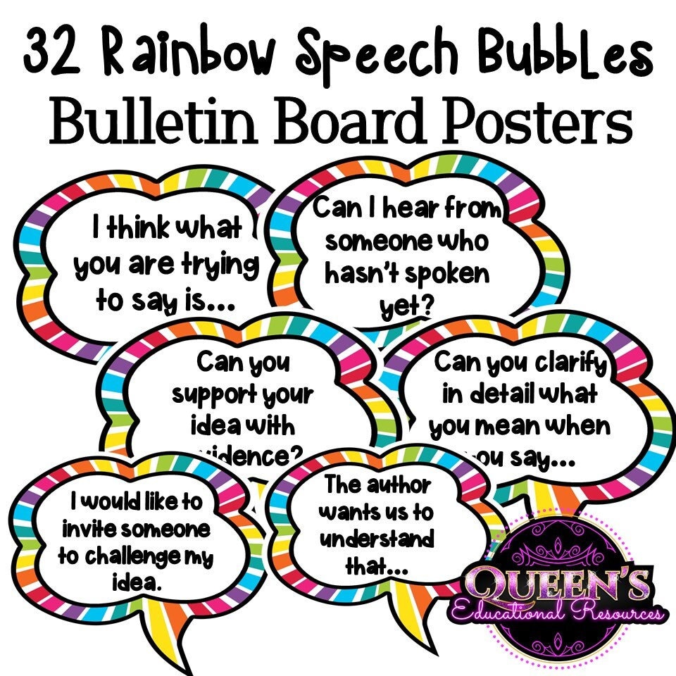 Accountable Talk Posters, Speech Bubble Posters, Classroom Decor ...