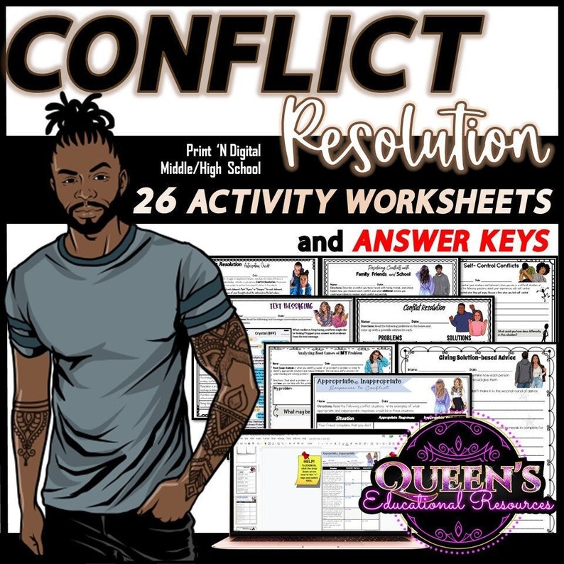 Conflict Resolution Activity Worksheets, Conflict Resolution, Problem ...