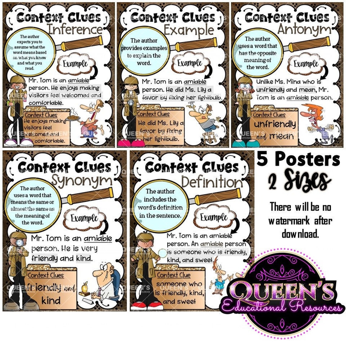 Context Clues Posters, Context Clues Bulletin Board, Context Clues ...