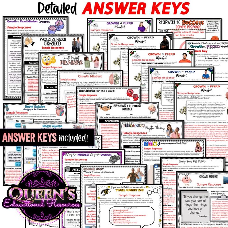 Growth Mindset Activities | Growth Mindset Worksheets | Positive ...