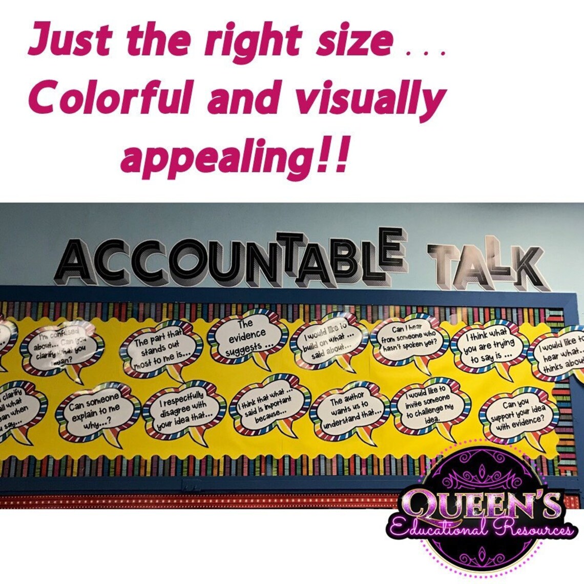 Accountable Talk Posters, Speech Bubble Posters, Classroom Decor ...