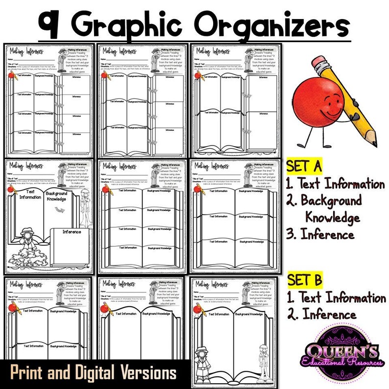 Making Inferences Graphic Organizers, Reading Comprehension, Making ...