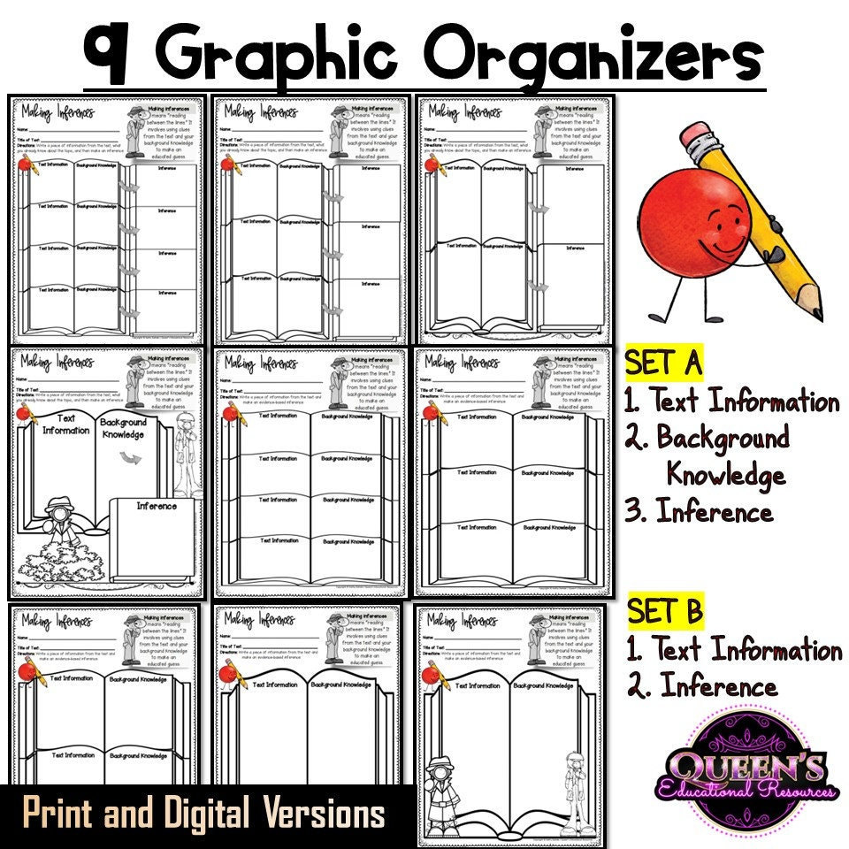 Making Inferences Graphic Organizers, Reading Comprehension, Making ...
