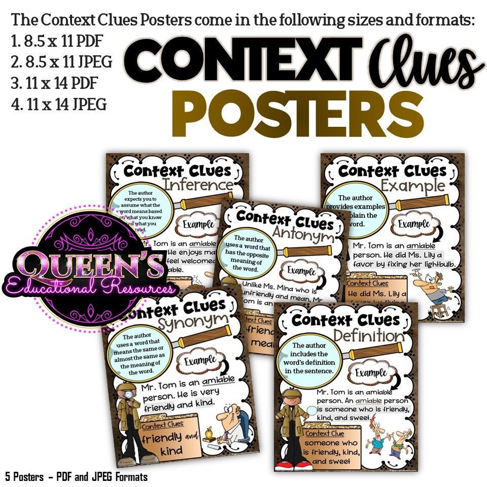 Context Clues Posters, Context Clues Bulletin Board, Context Clues ...