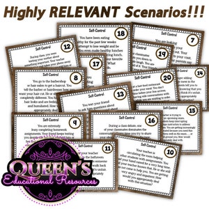 Self-control Scenarios Self-regulation Situation Cards Self-management ...