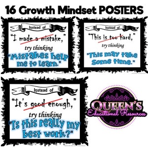 Growth Mindset Posters | Growth Mindset Bulletin Board | Positive ...