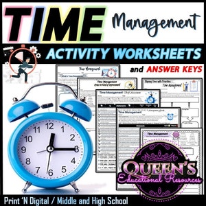Executive Functioning Time Management Worksheets Time Management ...