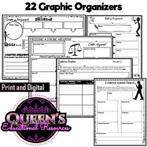 Citing Evidence Rubrics, Evidence Graphic Organizers, Homeschool ...