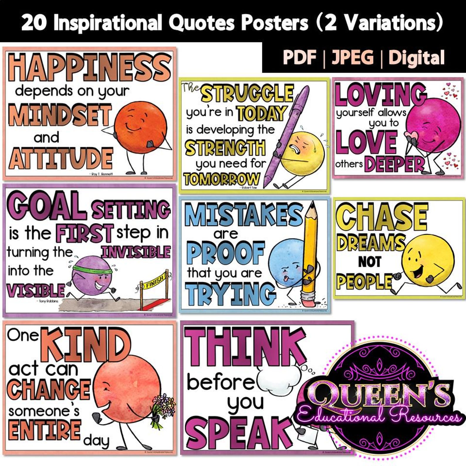 Inspirational Classroom Posters | Growth Mindset Posters | Motivational ...