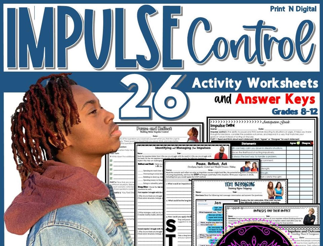 Self-control Activities | Impulse Control Activities | Self-discipline ...