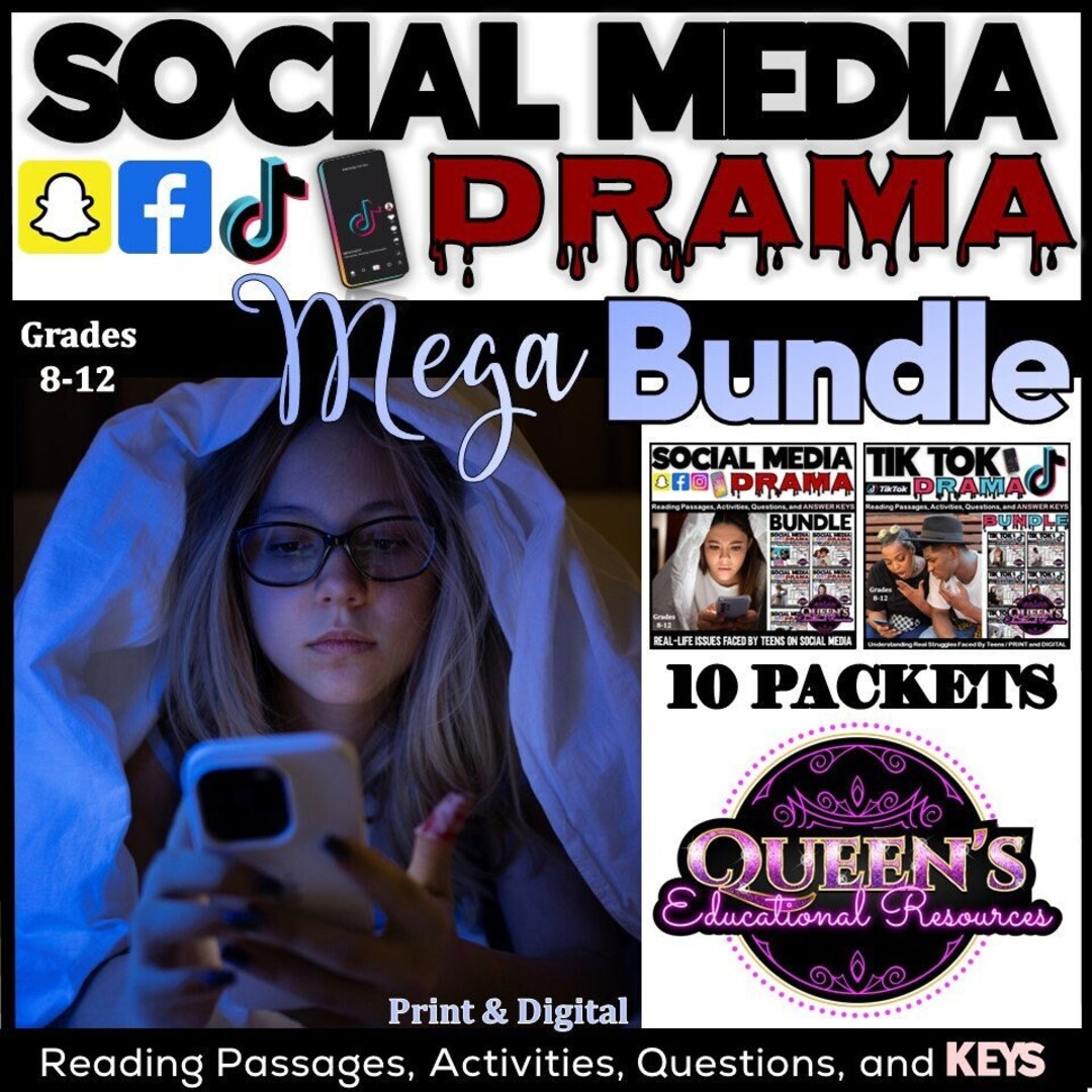 Social Media Reading Passage and Activity Worksheets, Peer Pressure ...