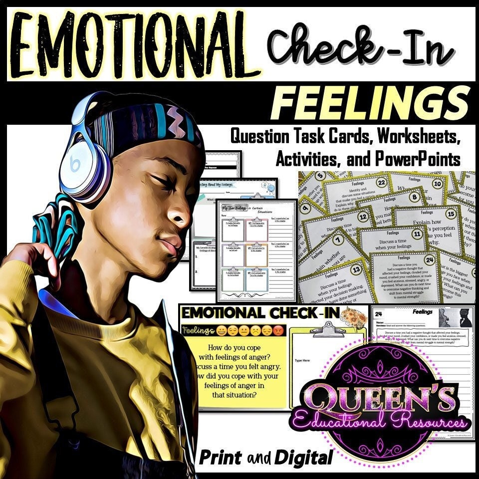 Feelings and Emotions Check-in | Emotional Regulation | Feelings ...