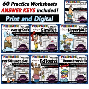 Figurative Language Activities | Similes | Metaphors | Personification ...