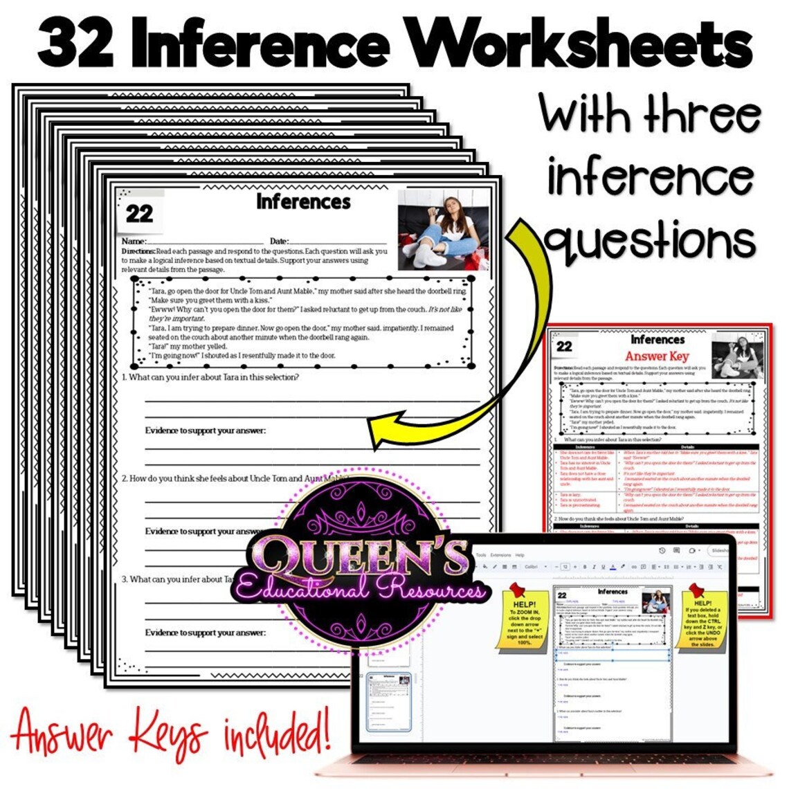 Inference Reading Passage, Reading Comprehension, Making Inferences ...
