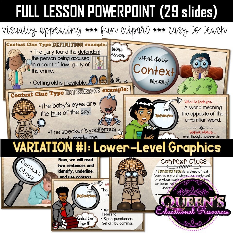 Context Clues Lesson Plan, Powerpoints, and Activities, Context Clues ...