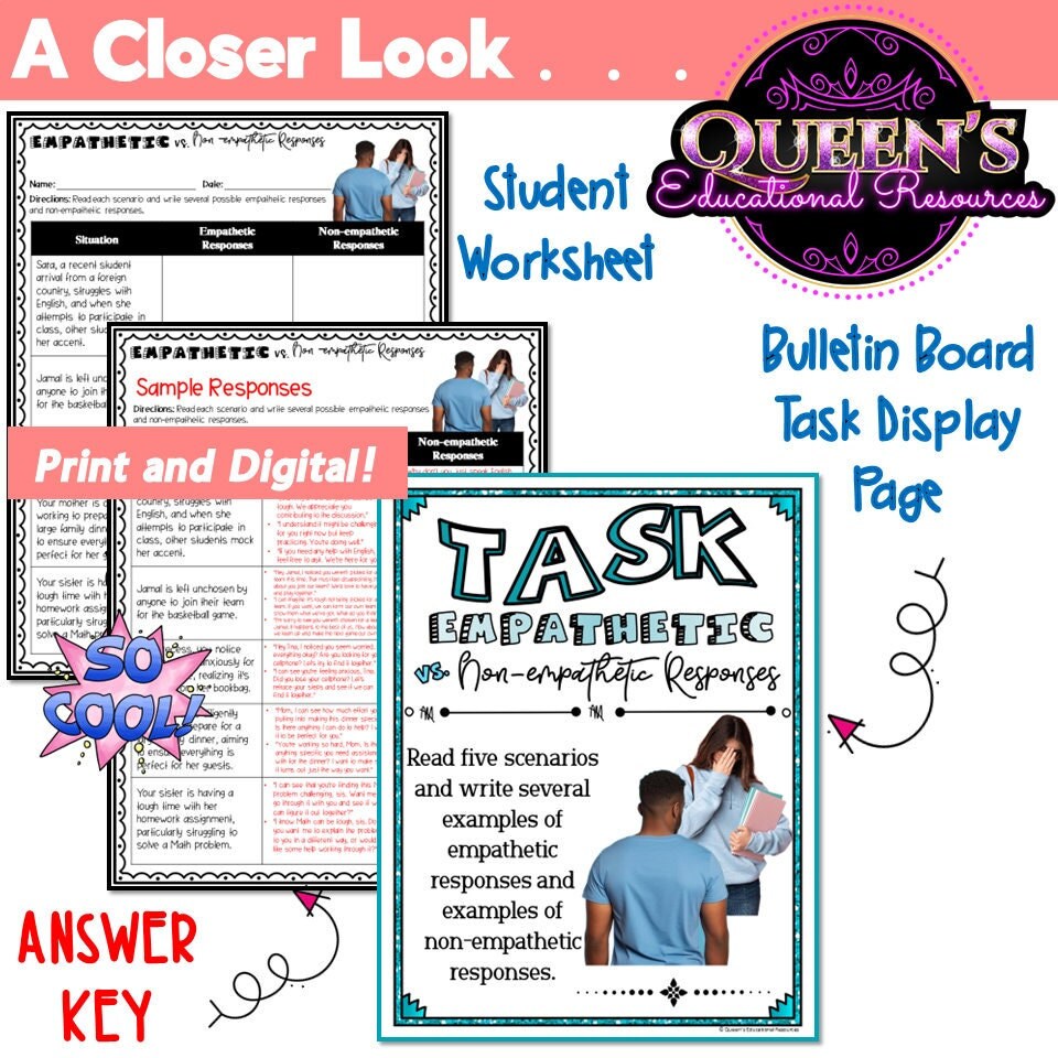 Empathy Lesson Plan Empathy Powerpoint Activity Worksheets Perspective ...