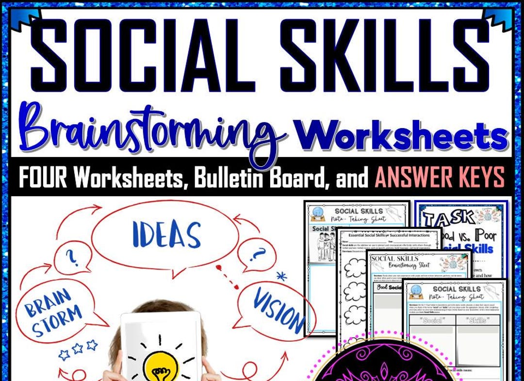 Social Skills Activities and Worksheets | Brainstorm Graphic Organizer ...