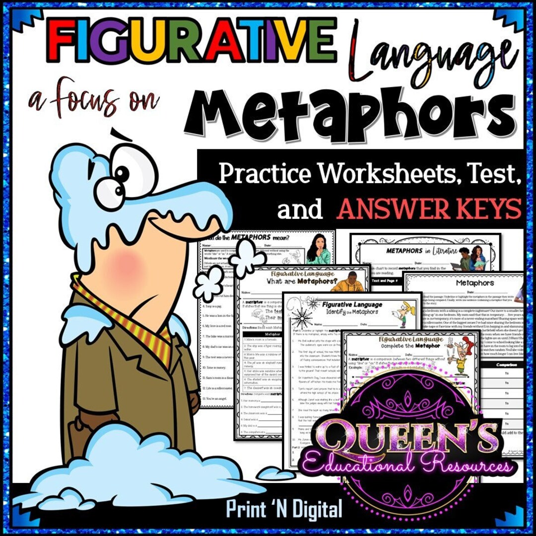 Metaphors Activities | Metaphor Worksheets | Figurative Language ...