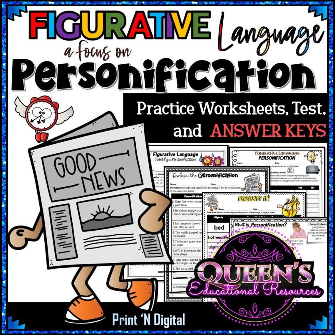 Personification Activities | Personification Worksheets | Figurative ...