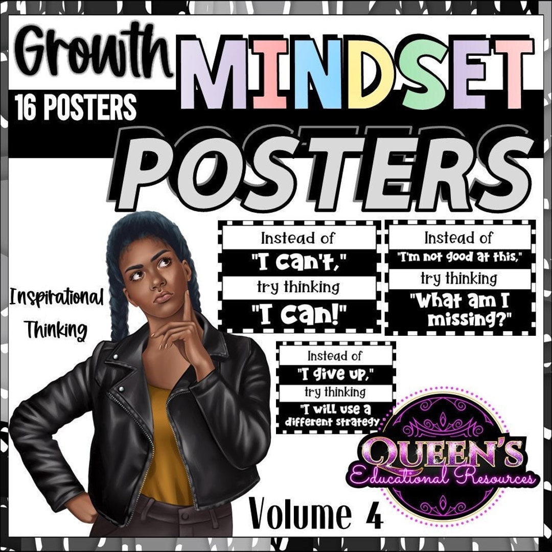 Growth Mindset Posters Growth Mindset Bulletin Board Positive ...