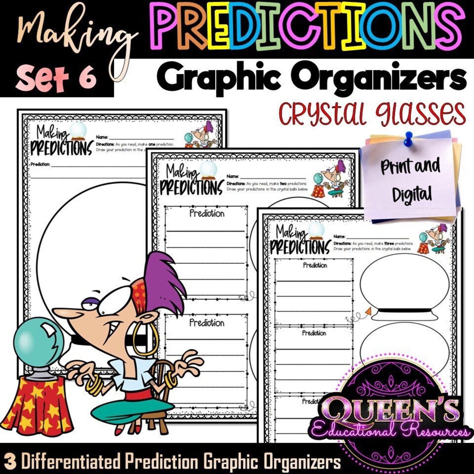 Making Predictions Graphic Organizers, Reading Comprehension, Making ...