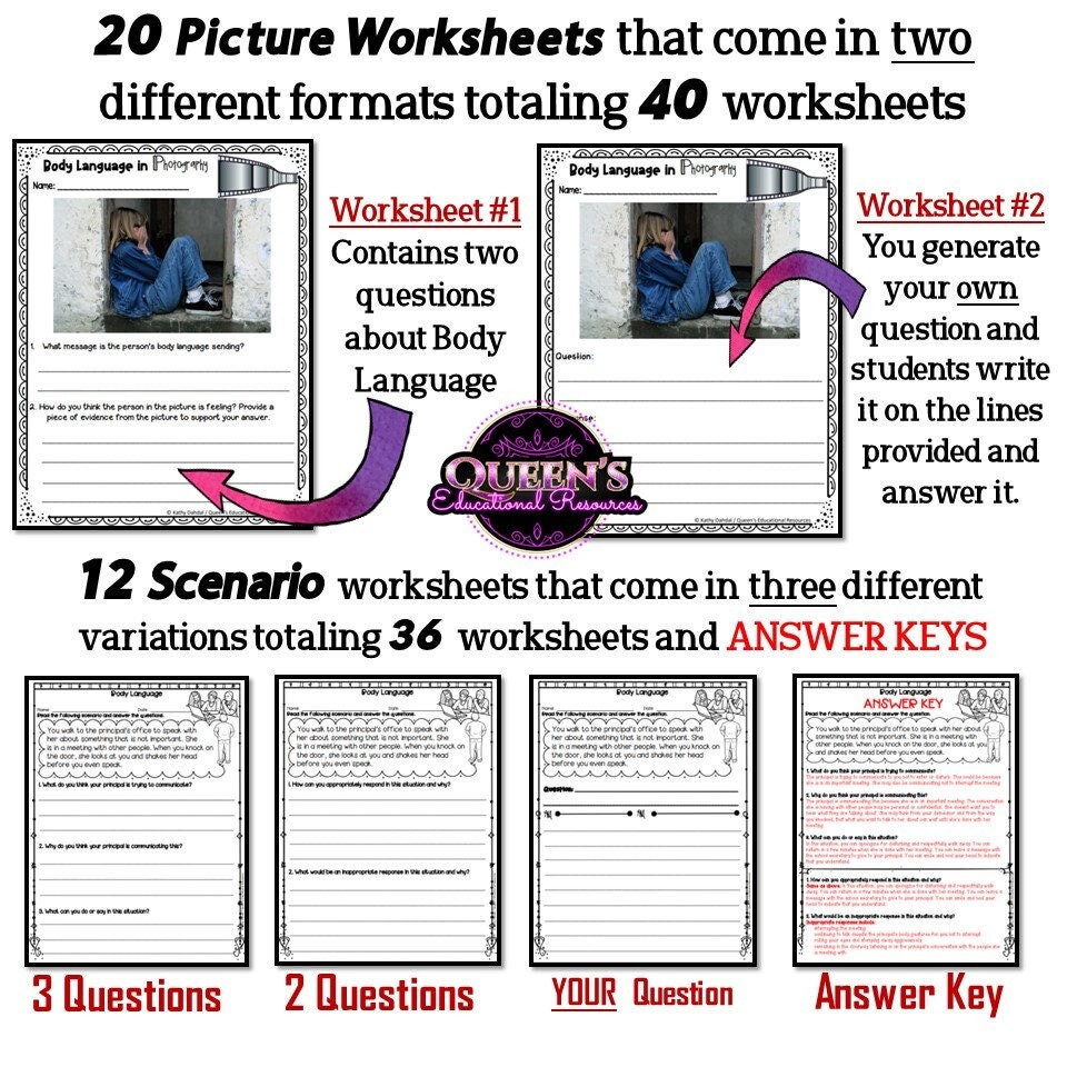 Body Language Activities | Social Inferences With Pictures | Social ...