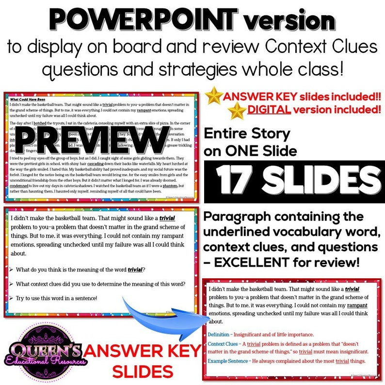 Context Clues Reading Passage, Context Clues Passage, Context Clues ...