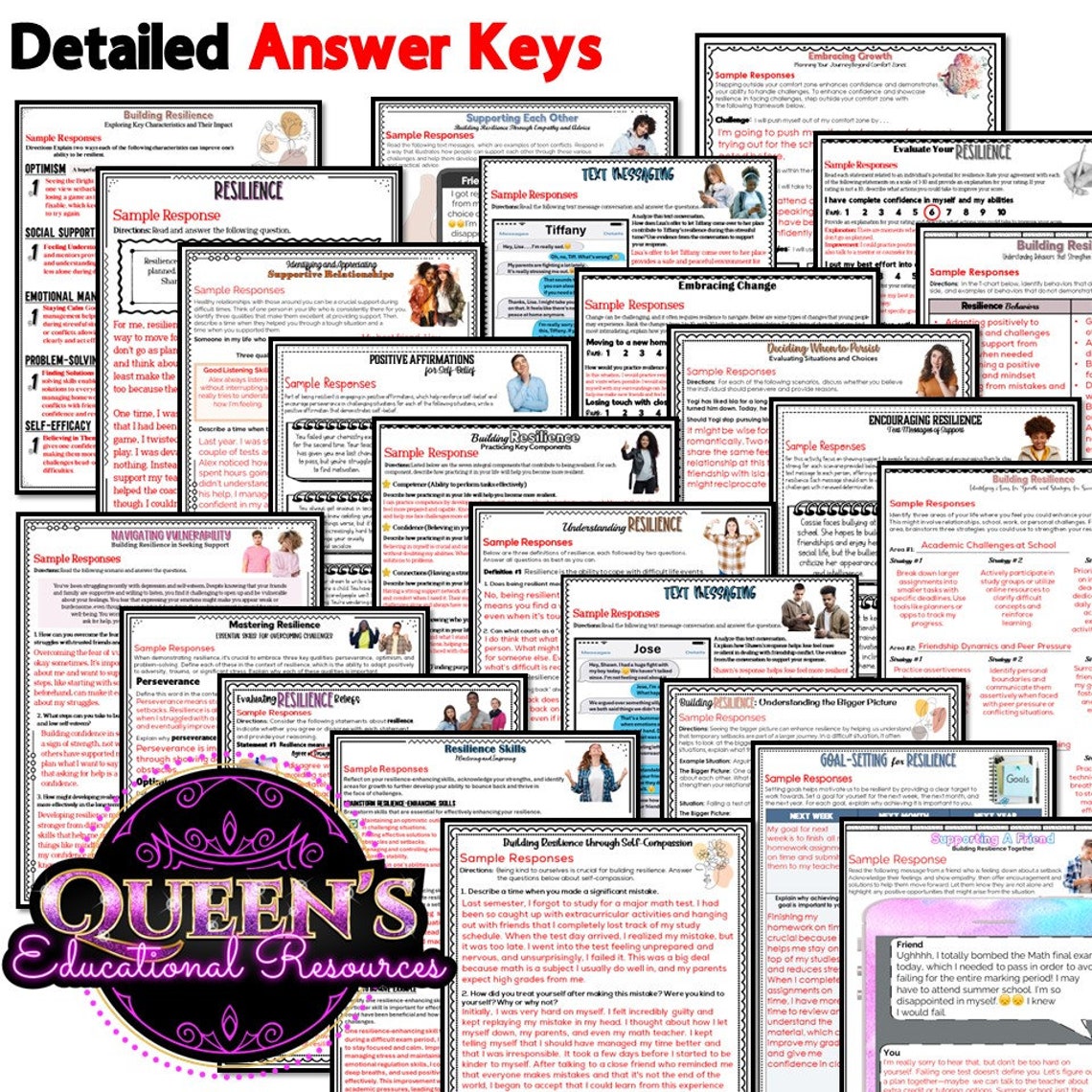 Resilience Activities | Resilience Worksheets | Perseverance Activities ...