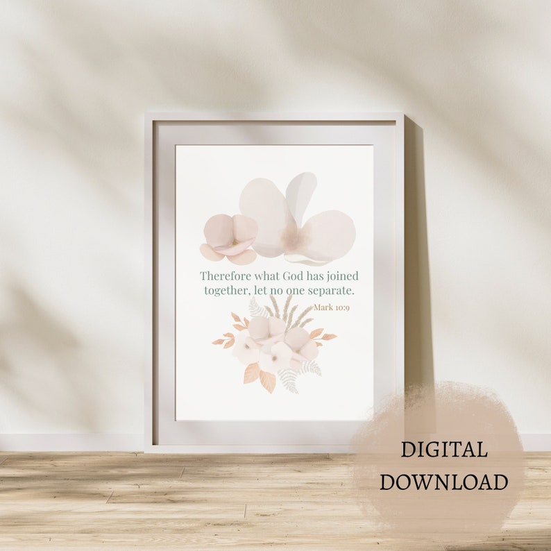 Bible Verse Printable Scripture Wall Art Digital Download Christian ...