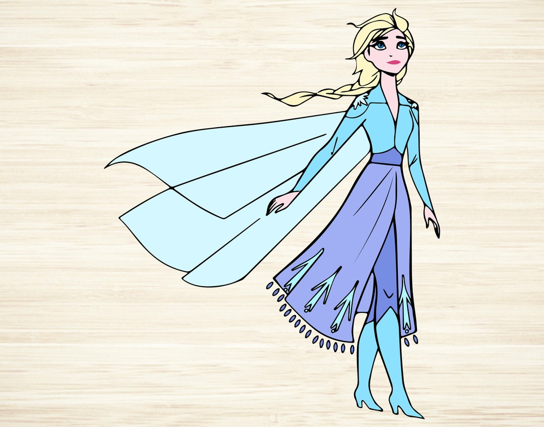 Elsa Cut File SVG DXF PNG Eps Pdf Clipart Vector 7 Elsa Svg - Etsy