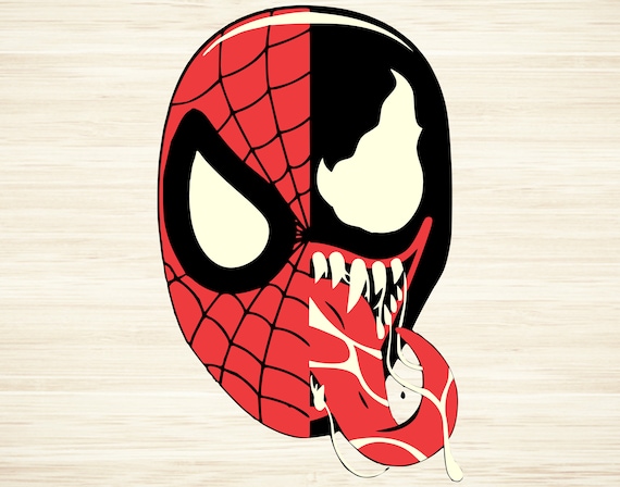 Venom Spiderman Face Drawing