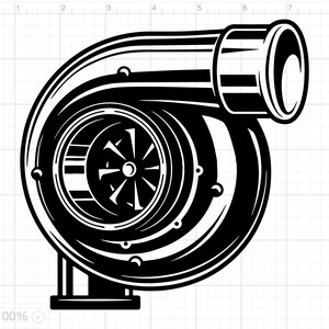 Turbocharger Cut File SVG DXF PNG Eps Pdf Clipart Turbo Svg - Etsy
