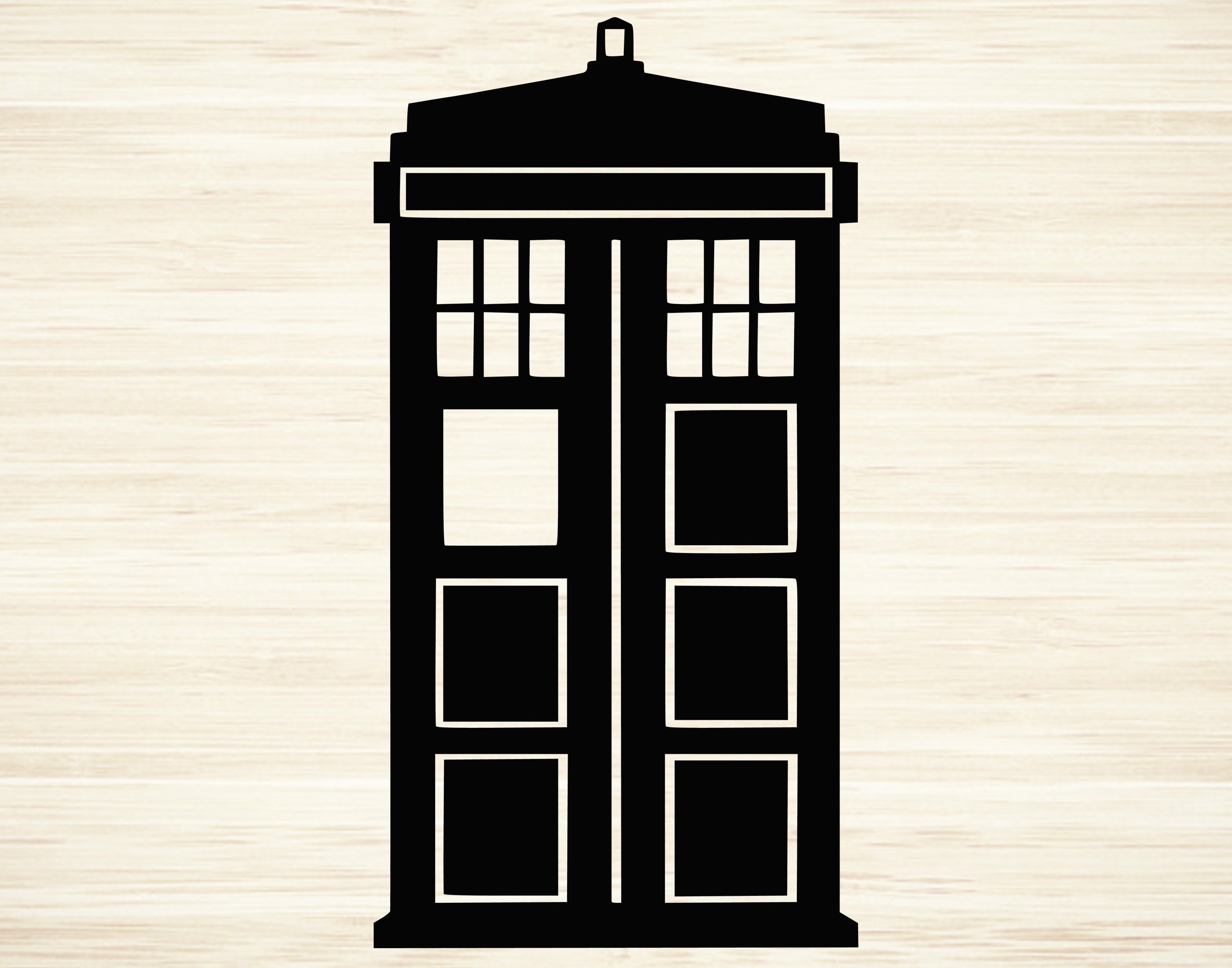 Tardis Silhouette Flying