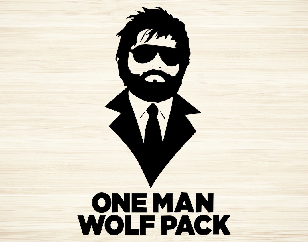 One Man Wolf Pack Hangover Cut File SVG DXF PNG Eps Pdf - Etsy