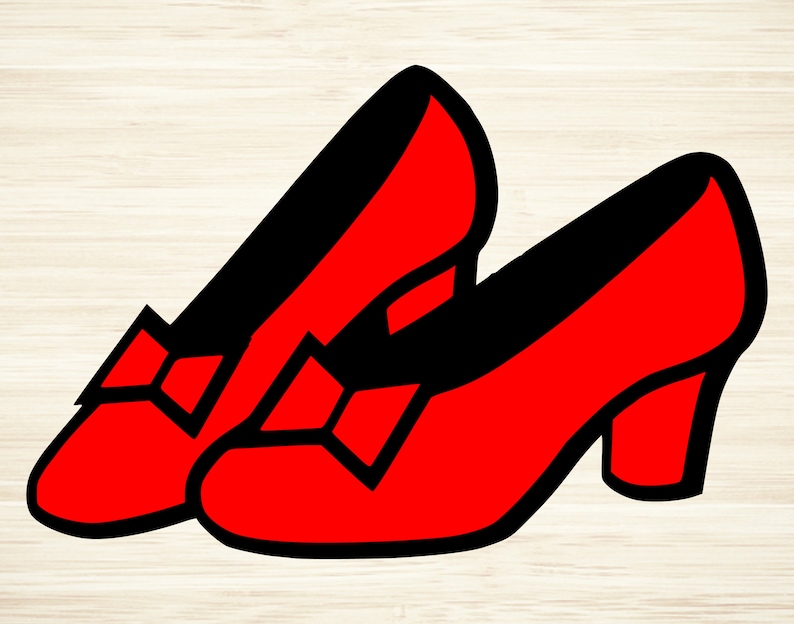 Ruby Slippers Cut File SVG DXF PNG Eps Pdf Clipart Vector - Etsy