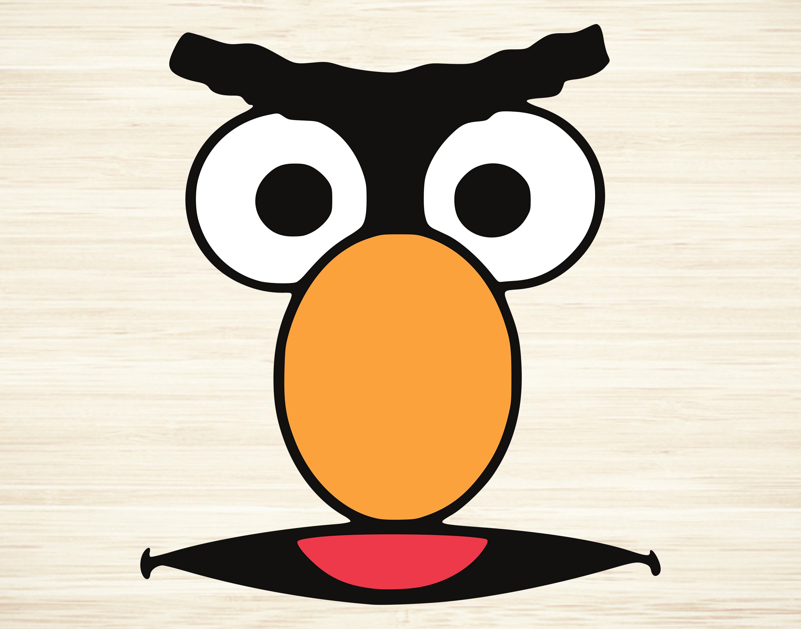 Big Bird Face Cut Out