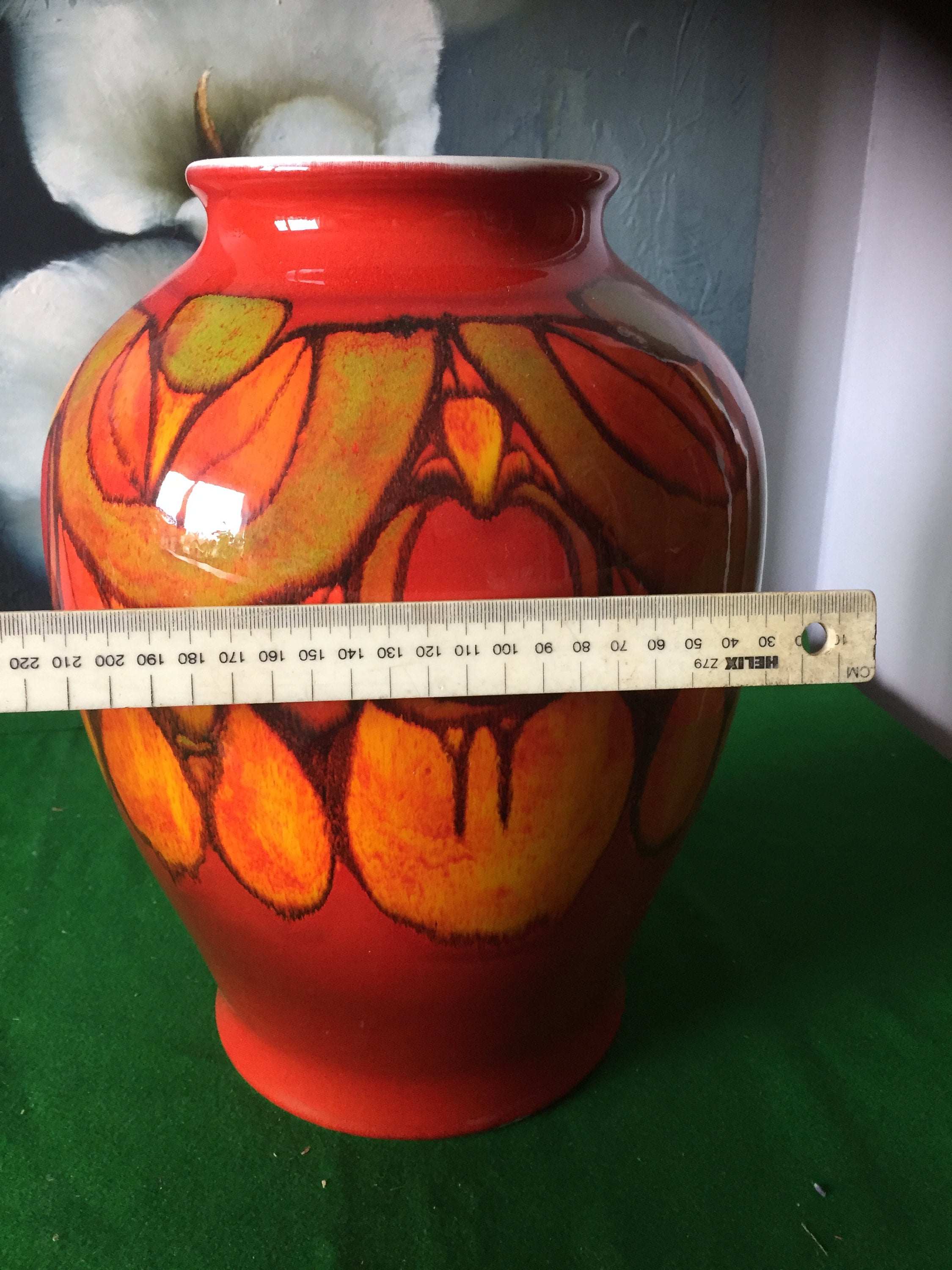 Vintage 1960's Delphis Poole Pottery Large Vase - Etsy UK