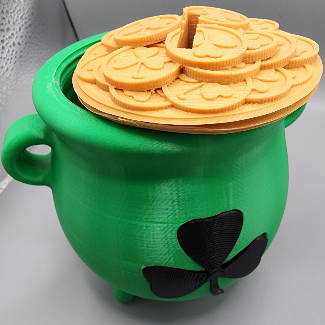 Pot of Gold Money Bank for Kids St Patrick's Day Decor St Patty's ...