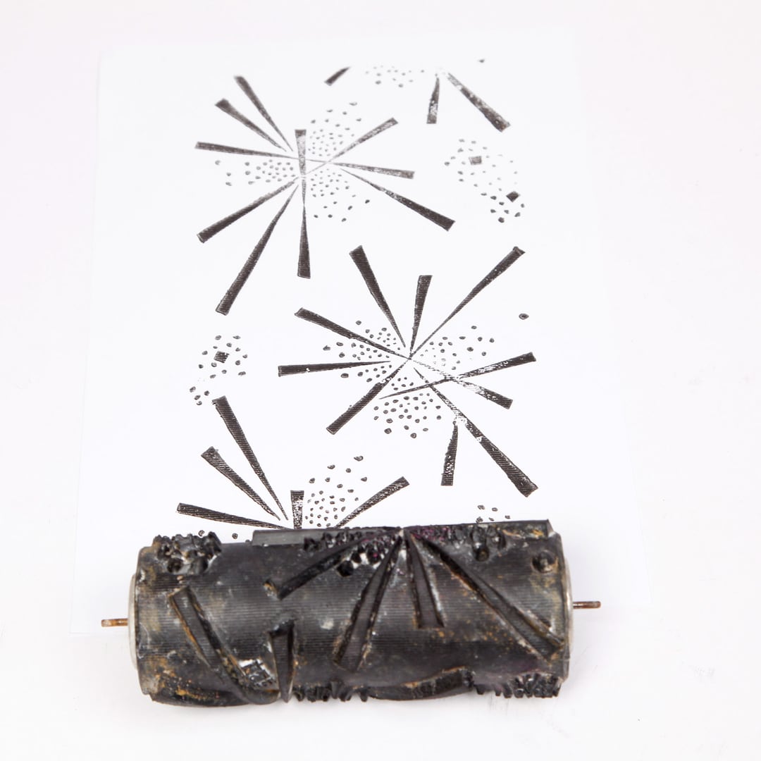 Vintage Pattern Roller / Textured Roller 525 KRN With Galaxy, Stars or ...