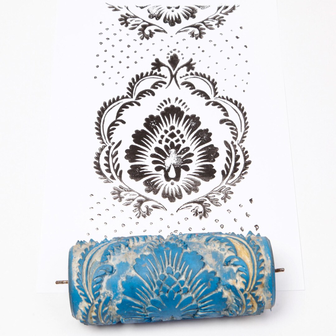 Vintage Pattern Roller / Structure Roller 23-1973 With Baroque Pattern ...