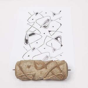 Vintage Pattern Roller / Structure Roller 24-0255 With Kidney Pattern ...