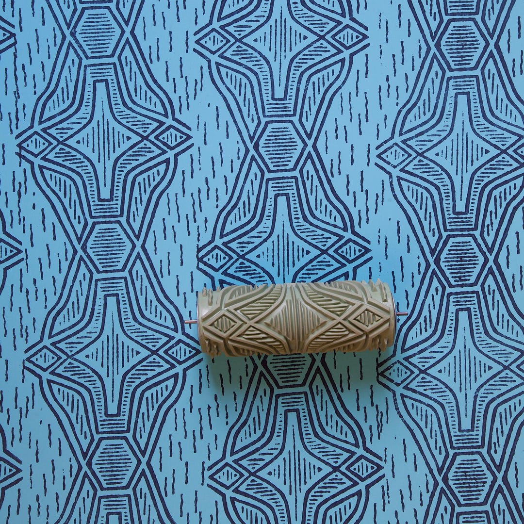 Pattern Roller / Structure Roller 1651 With Oriental, Angular Ornament ...