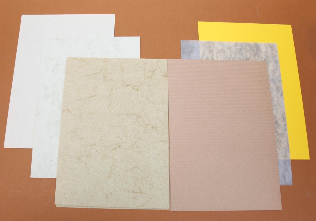 50 Sheets of Mixed A4 Paper - 10x Elephant Skin White+chamois, 10+2x ...