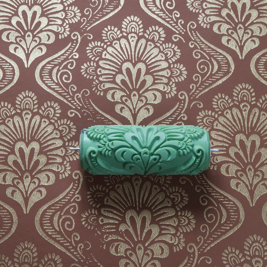 Pattern Roller / Texture Roller 1612 With Baroque Damask Wallpaper ...